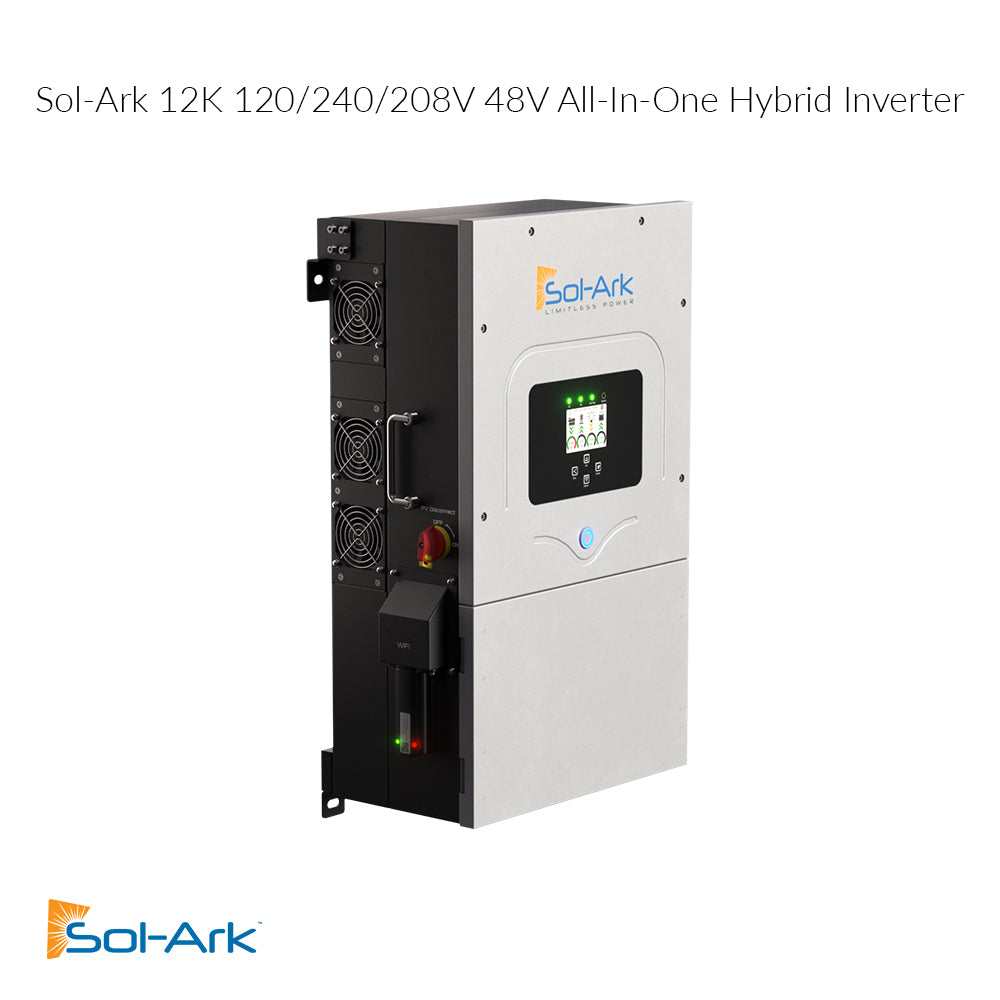 SOL-ARK 12K-2P 120/240/208V 48V Pre-Wired All-in-One Hybrid Solar Inve ...