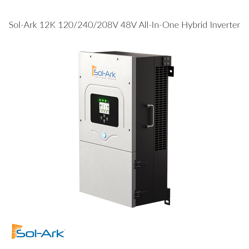 SOL-ARK 12K-2P 120/240/208V 48V Pre-Wired All-in-One Hybrid Solar Inve ...
